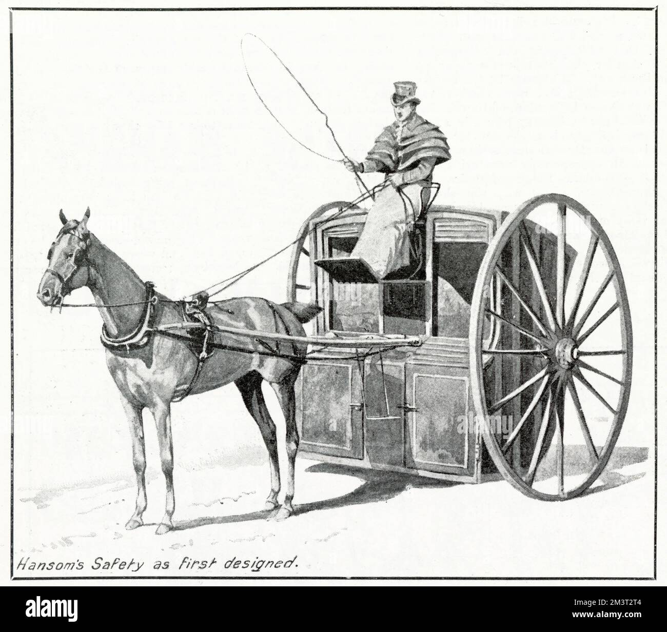 Hansom's Safety Cab as first design 1834 Stock Photo - Alamy