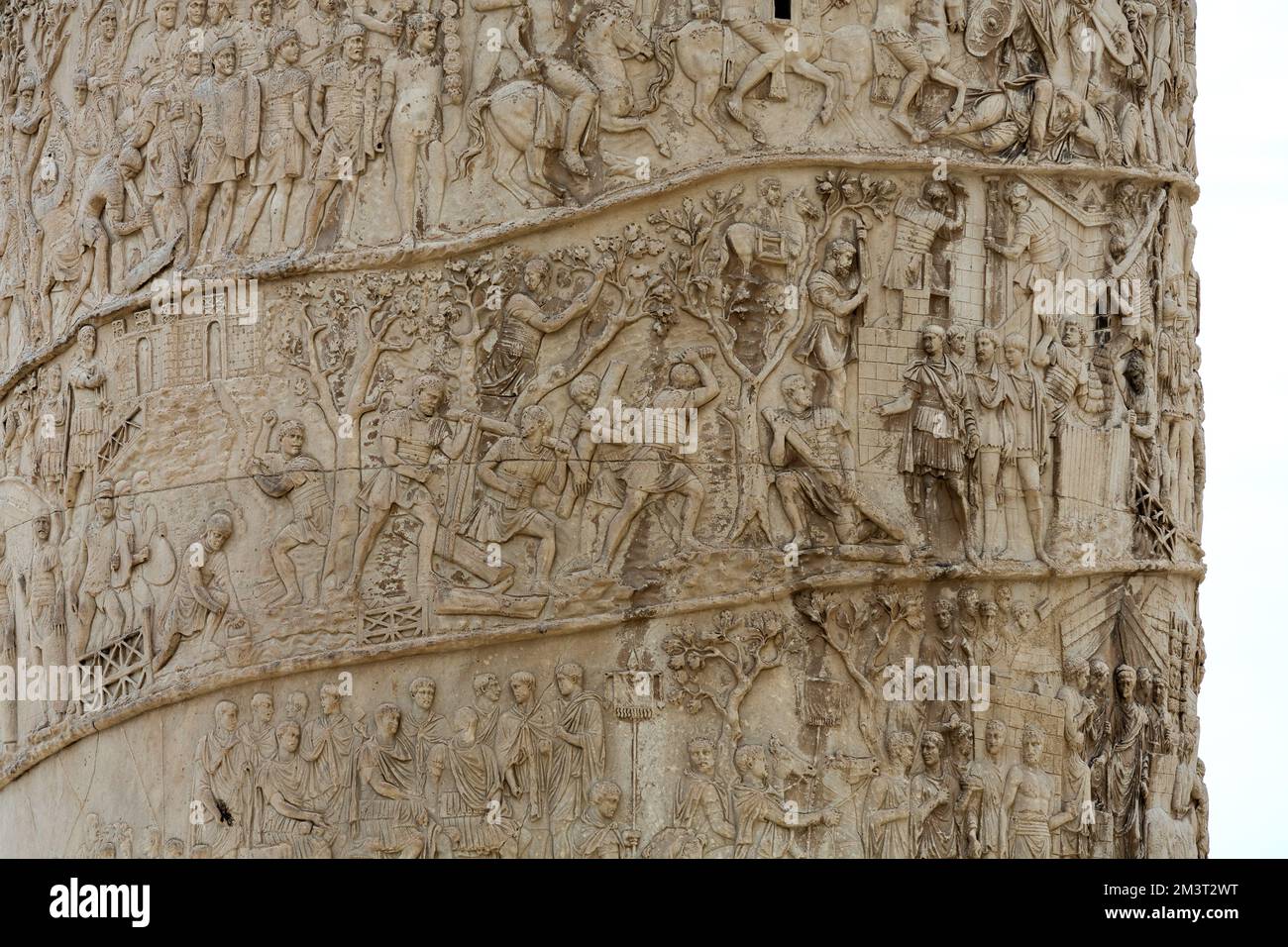 Column of Trajan . Roman triumphal column in Rome, Italy Stock Photo ...