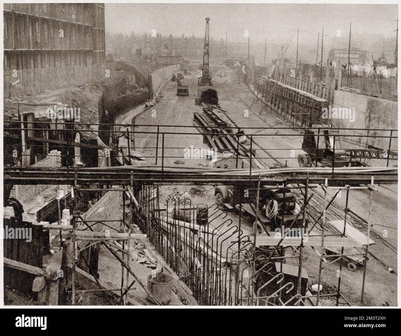 Works on the new Northern Approach to the Blackwall Tunnel Stock Photo ...