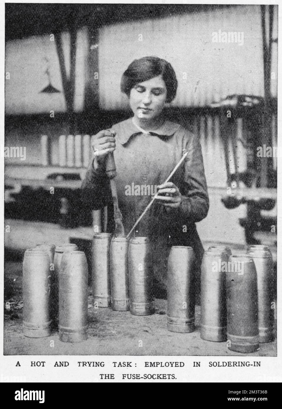 Vickers Munition Factory - Soldering Fuse Sockets 1915 Stock Photo - Alamy