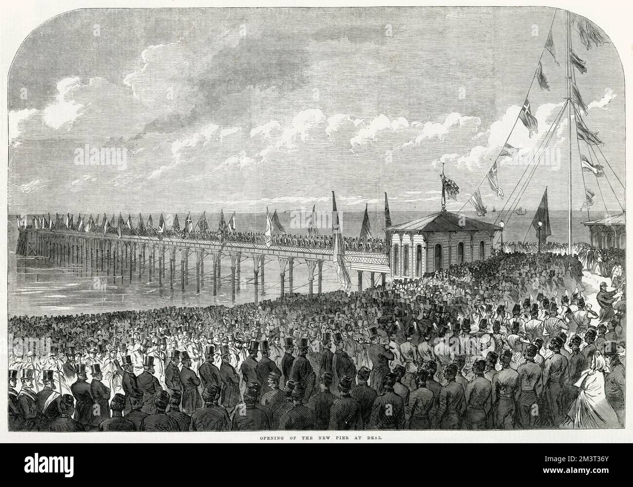 The Rebuilt Pier at Deal, Kent Re-opened 1864 Stock Photo - Alamy