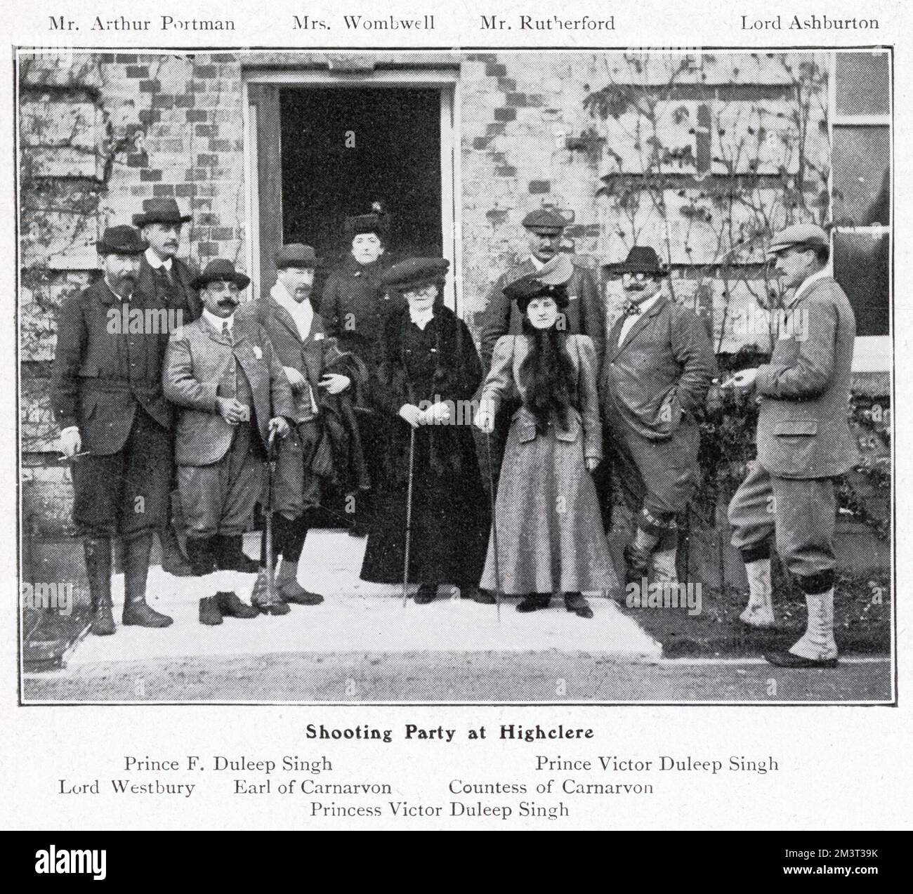 A Shooting Party At Highclere Castle With Participants From Left To Right Lord Westbury