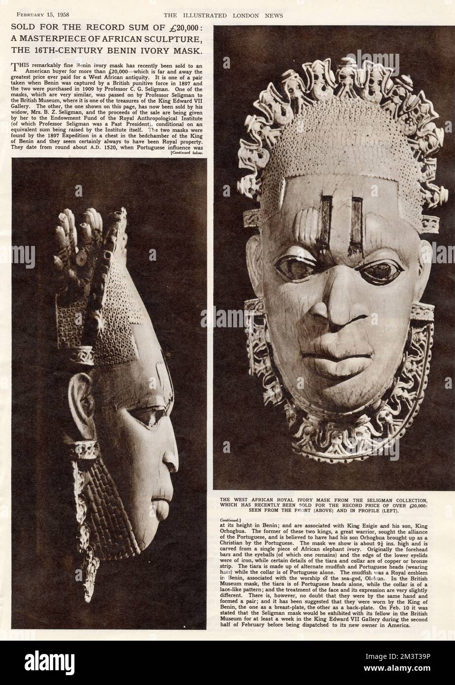 Ivory Belt Mask Of A Queen Mother