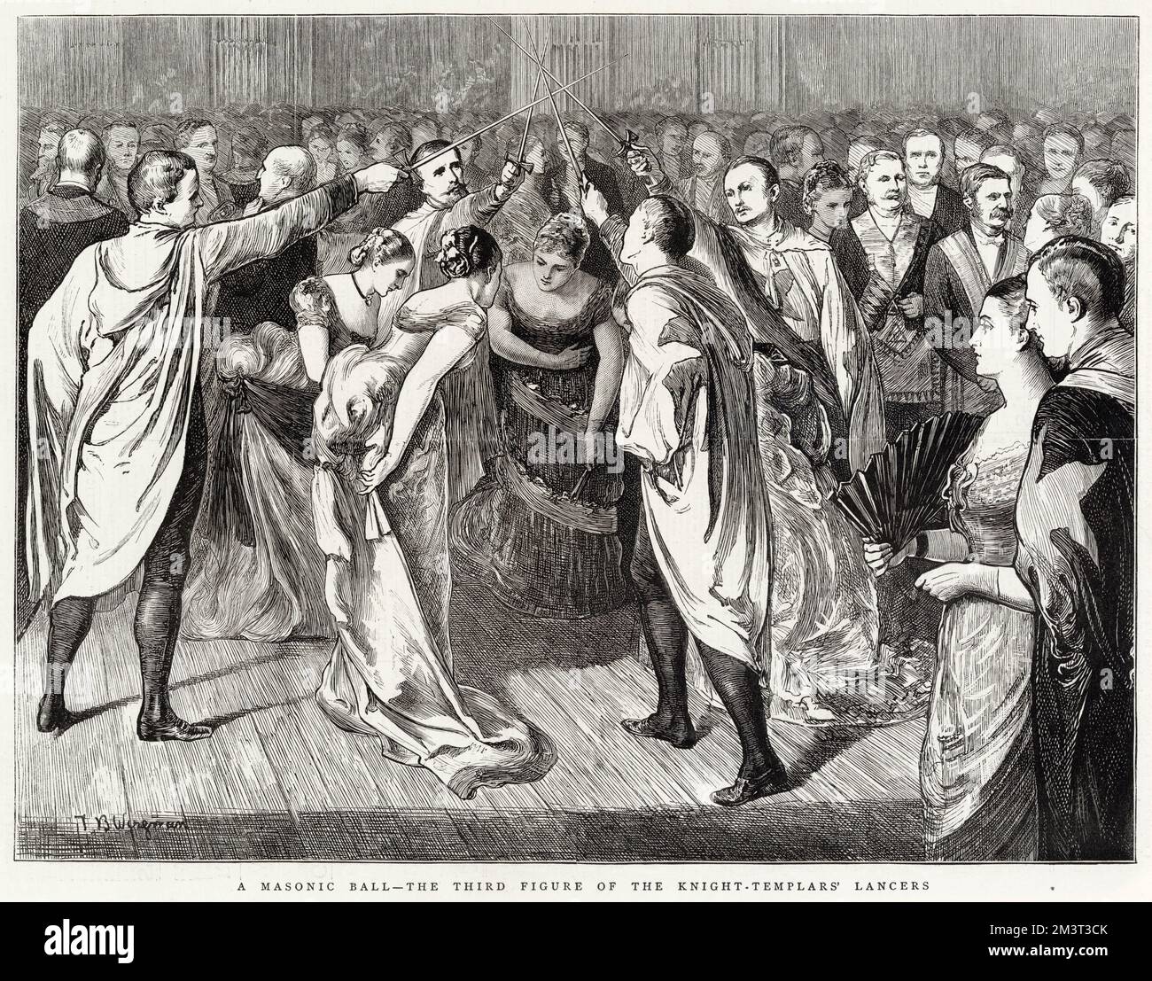 A masonic ball 1876 Stock Photo - Alamy