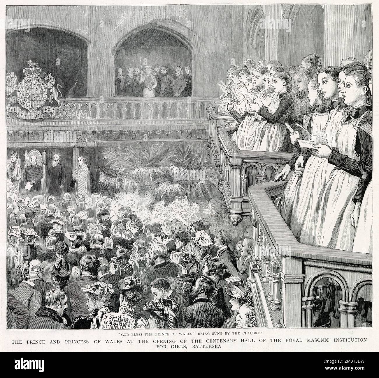 Opening of the centenary hall of Royal Masonic Institution Stock Photo ...