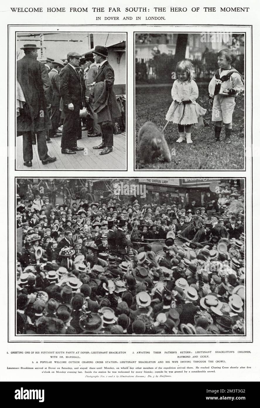 Page from The Illustrated London News reporting on the return of Ernest ...