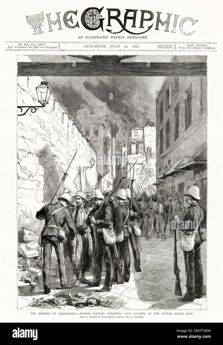 British Marines arresting Arab looters, Alexandria Stock Photo - Alamy