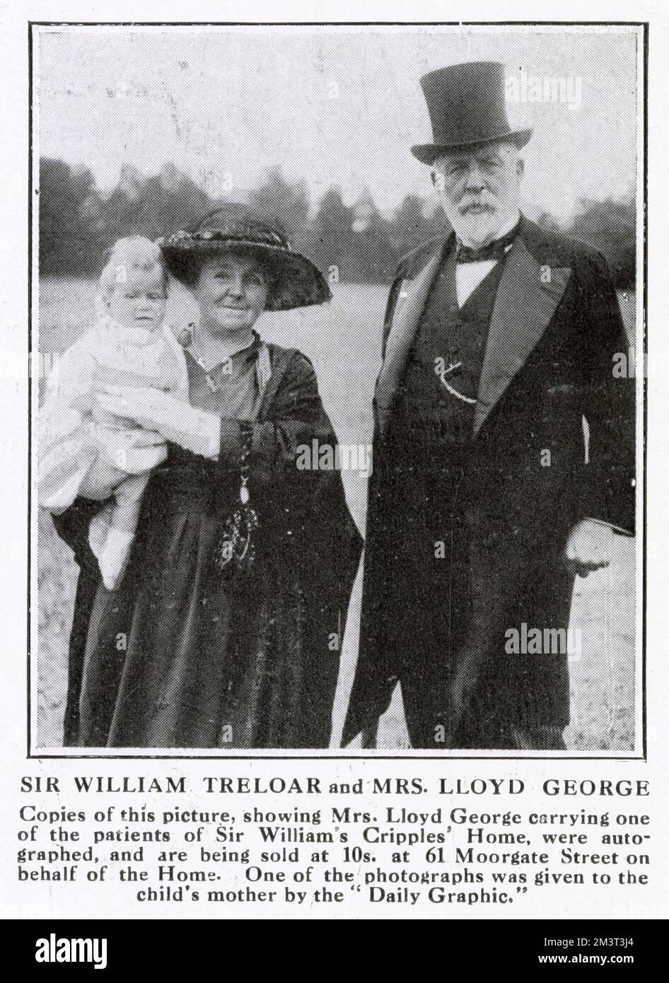 Margaret Lloyd George and Sir William Treloar, 1st Baronet Stock Photo ...
