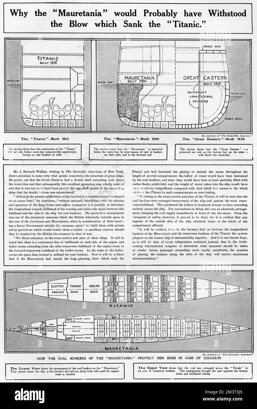 Why the Mauretania would have withstood the blow Stock Photo - Alamy