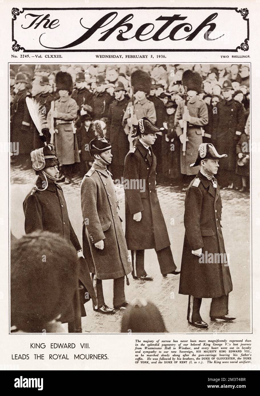 Funeral of George V - King Edward VII leads royal mourners Stock Photo ...