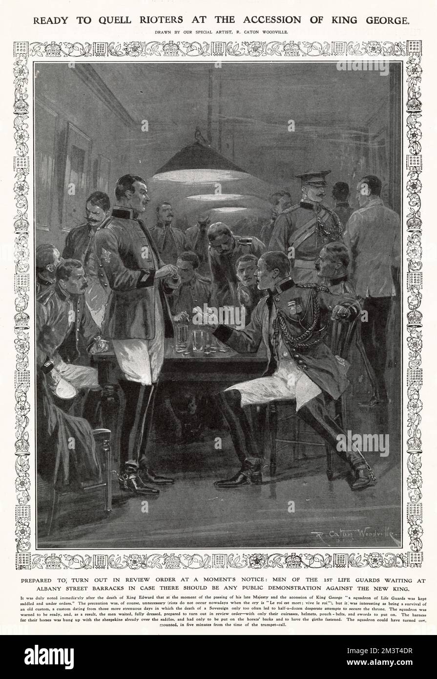 Ready to quell rioters at accession of George V Stock Photo - Alamy