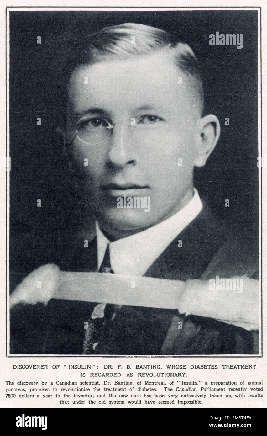 Frederick banting insulin hi-res stock photography and images - Alamy