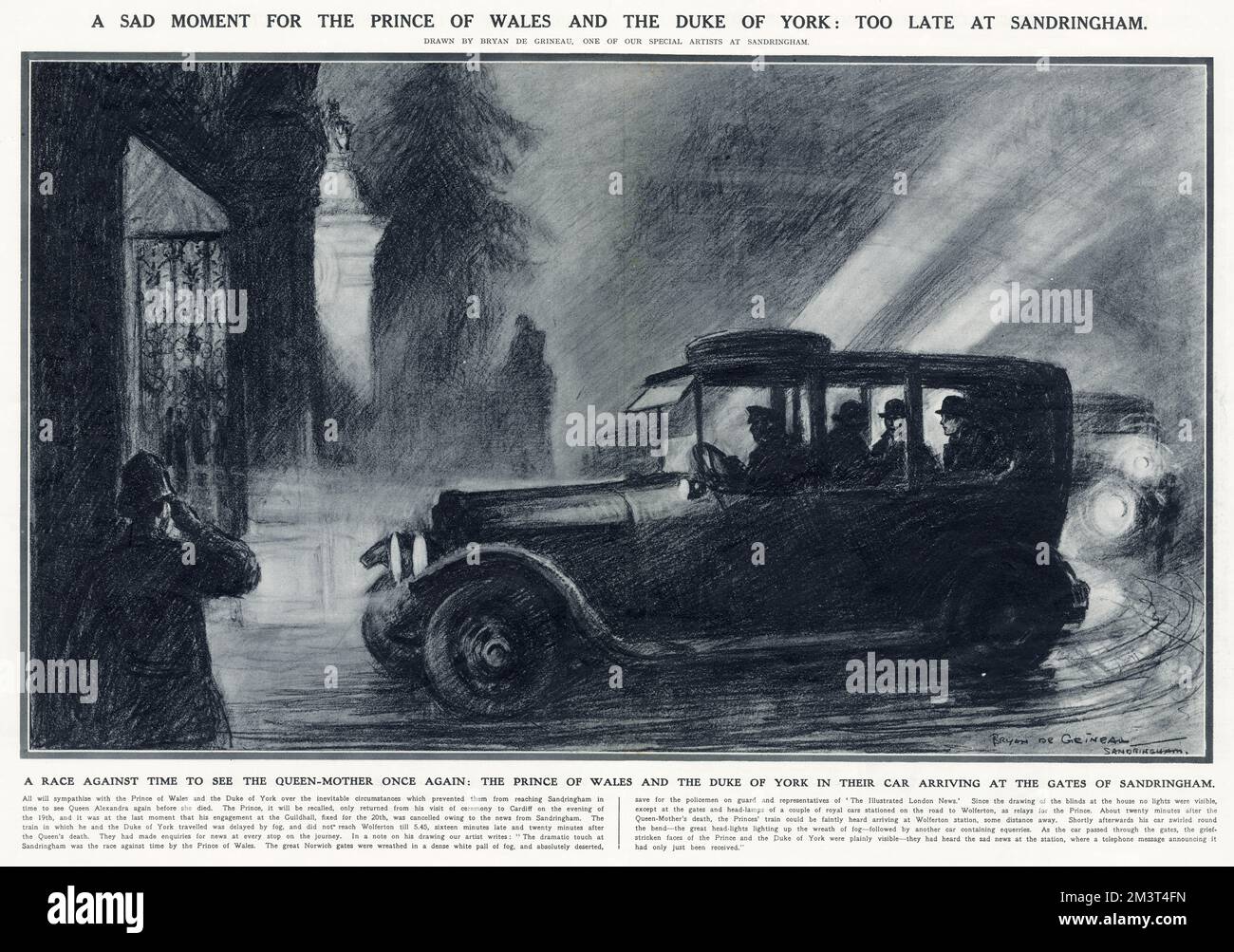Too late at Sandringham for death of Queen Alexandra Stock Photo - Alamy