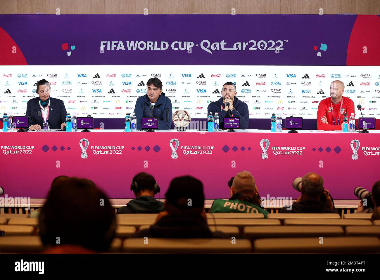 DOHA, QATAR - DECEMBER 16: Croatia Head Cosac Zlatko Dalic speaks ...