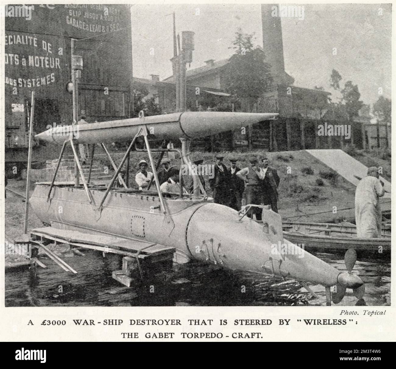 Wireless Hertzian Wave Torpedo Craft 1909 Stock Photo - Alamy