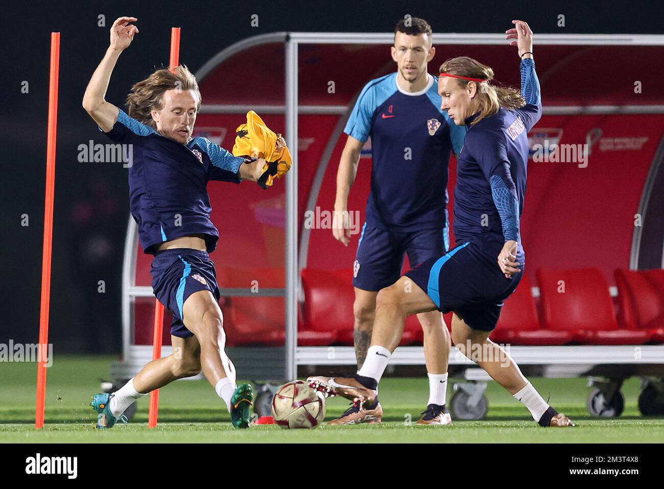 Luka Modric and Ivan Perisic during the training of the Croatian ...