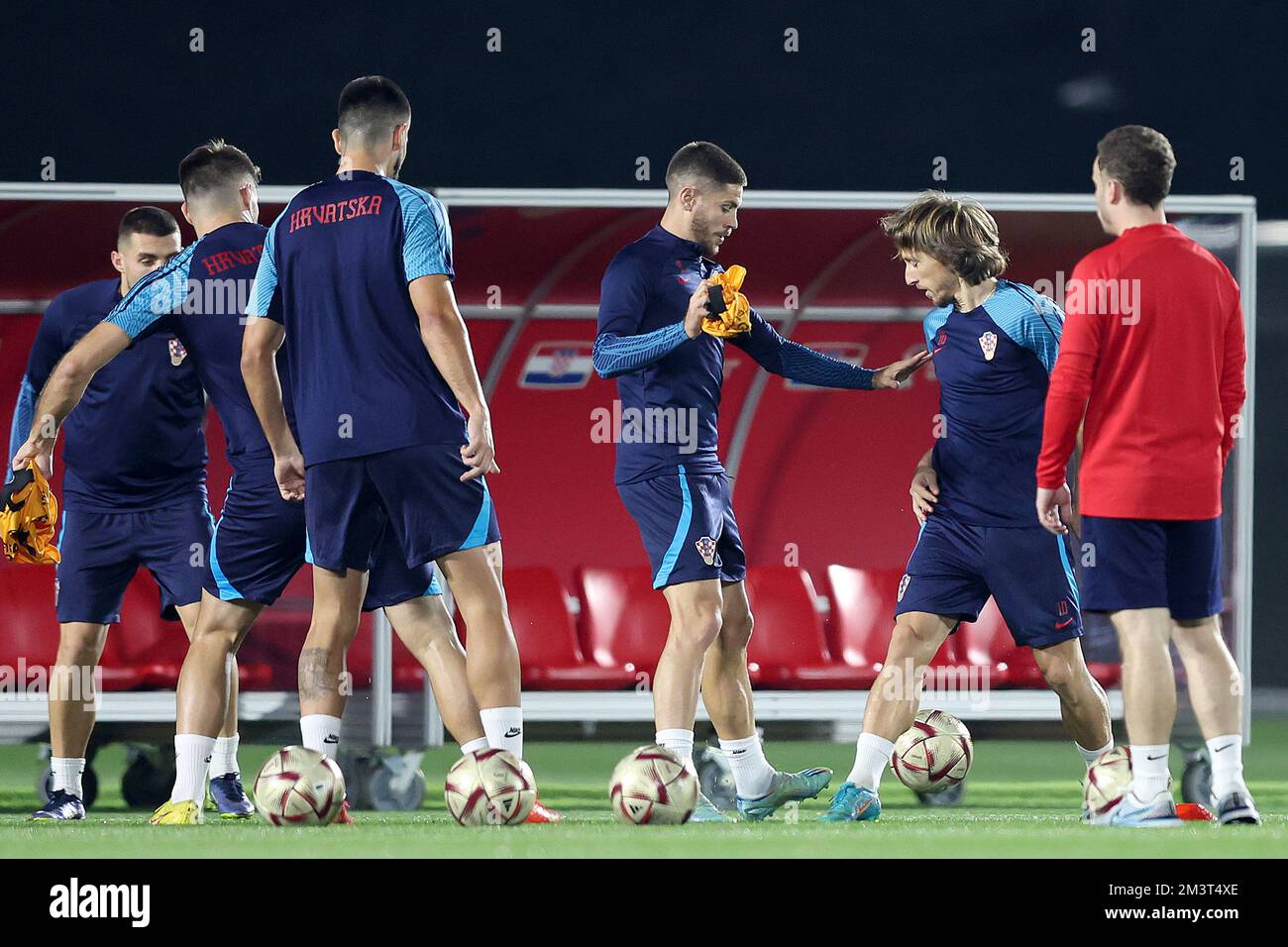 Luka Modric during the training of the Croatian national football team ...