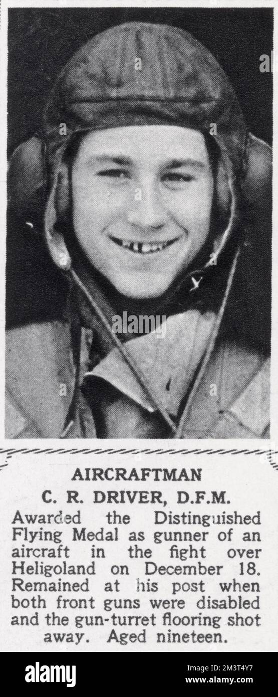 Aircraftman C. R. Driver D.F.M Stock Photo - Alamy