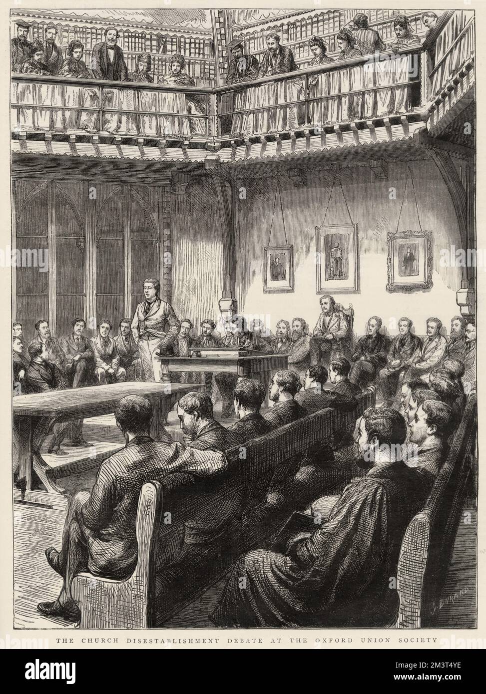 The Church disestablishment debate at the Oxford Union Society. It was ...