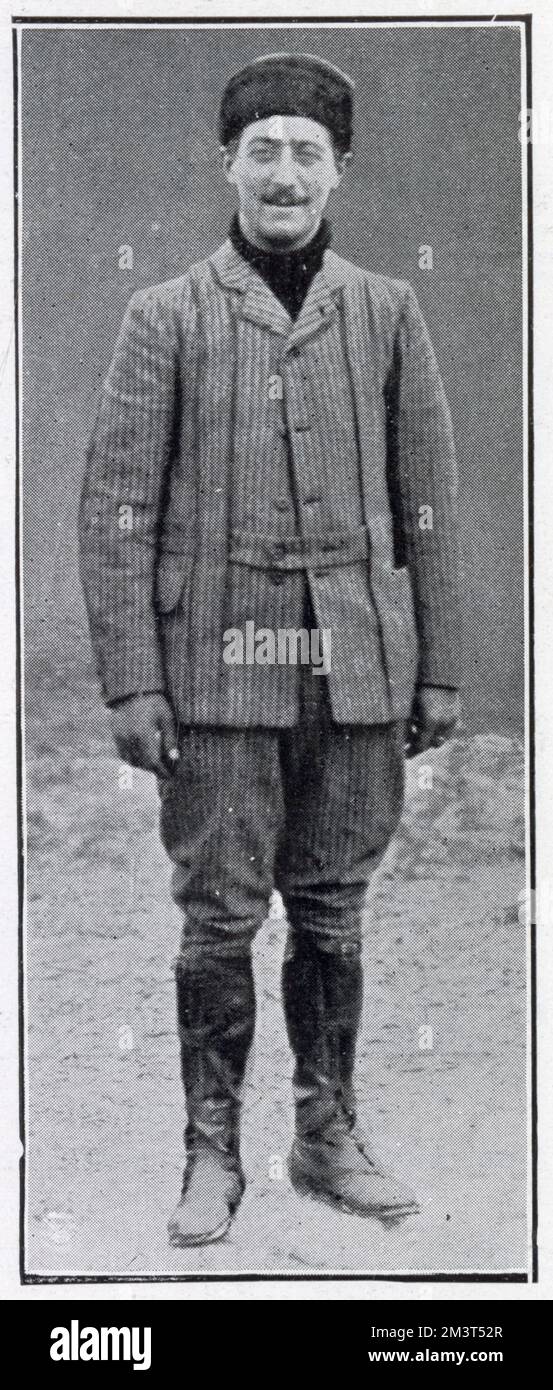 Louis Paulhan (1883 - 1963), French aviator. Photograph after winning ...