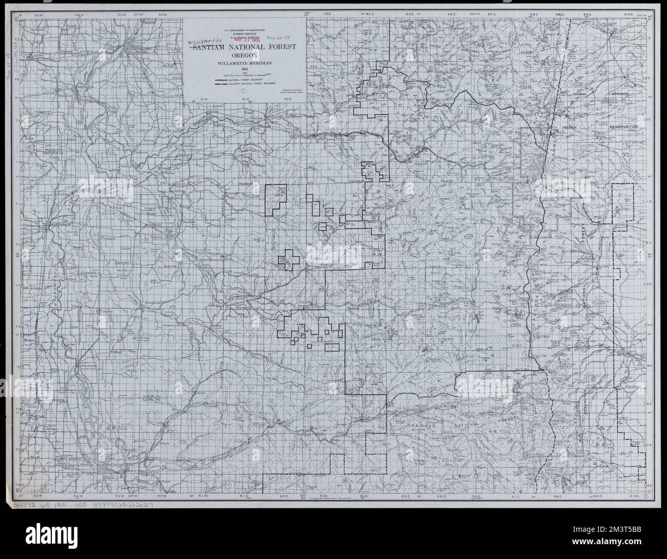 Santiam National Forest, Oregon , Willamette National Forest Or., Maps ...