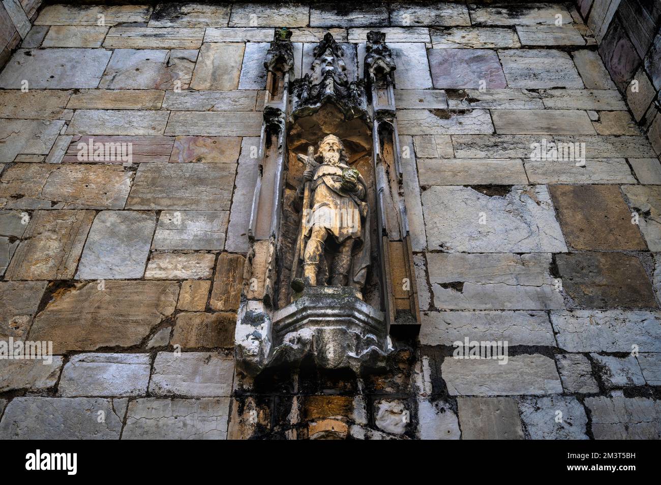 A statue of King Henry V - part of the Kings Screen inside the historic ...