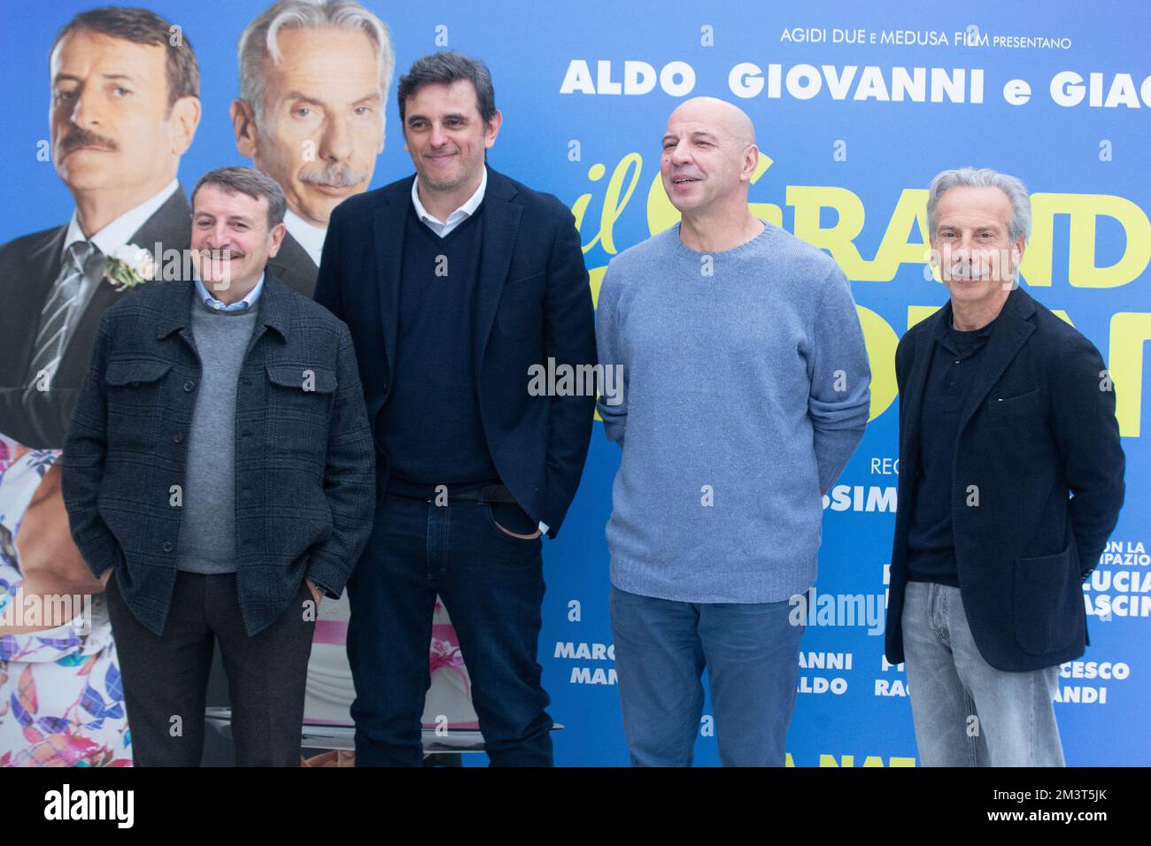 Rome, Italy. 16th Dec, 2022. Actors Aldo Baglio, Giovanni Storti ...