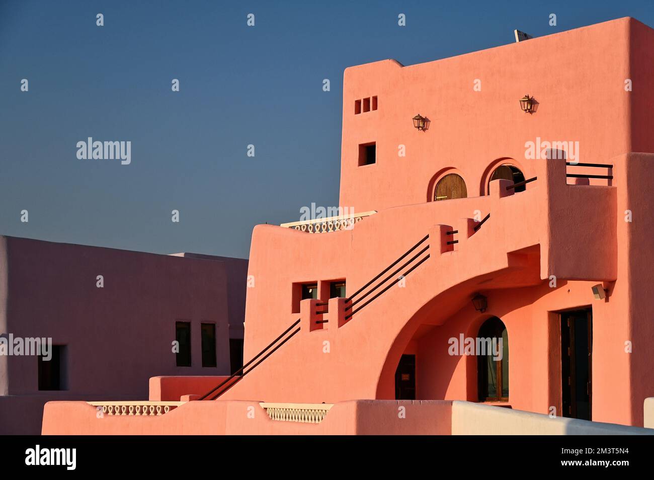 Doha, Mia Park, Old Port Doha, Colorful Houses in Mina District Stock ...