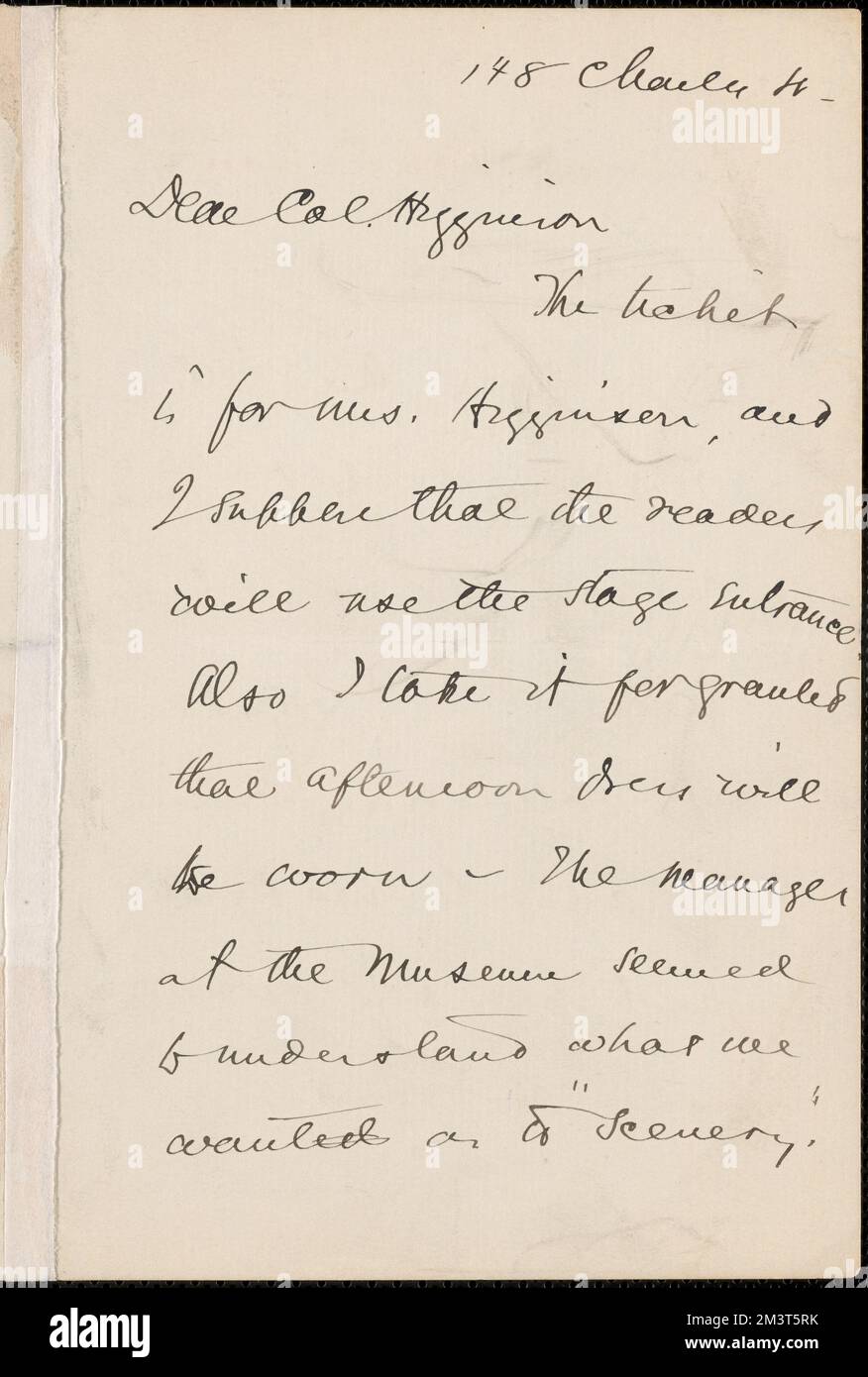Sarah Orne Jewett autograph letter signed to Thomas Wentworth Higginson ...