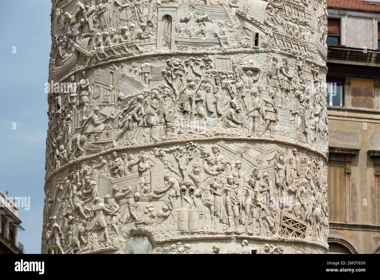 Column of Trajan . Roman triumphal column in Rome, Italy Stock Photo ...