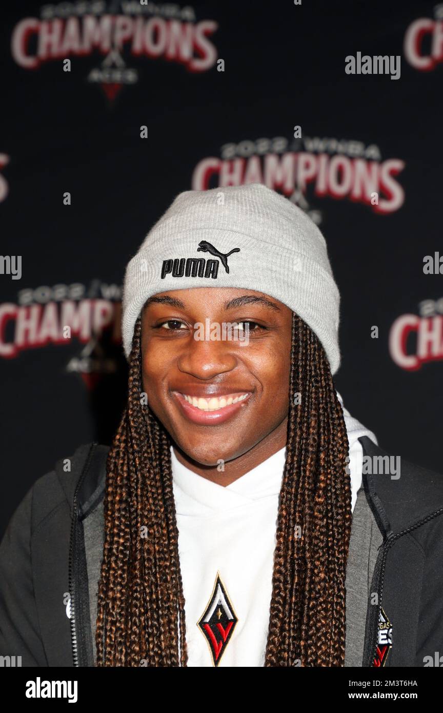 Jackie Young at Las Vegas Aces Fan Night At Resorts World Las Vegas In ...