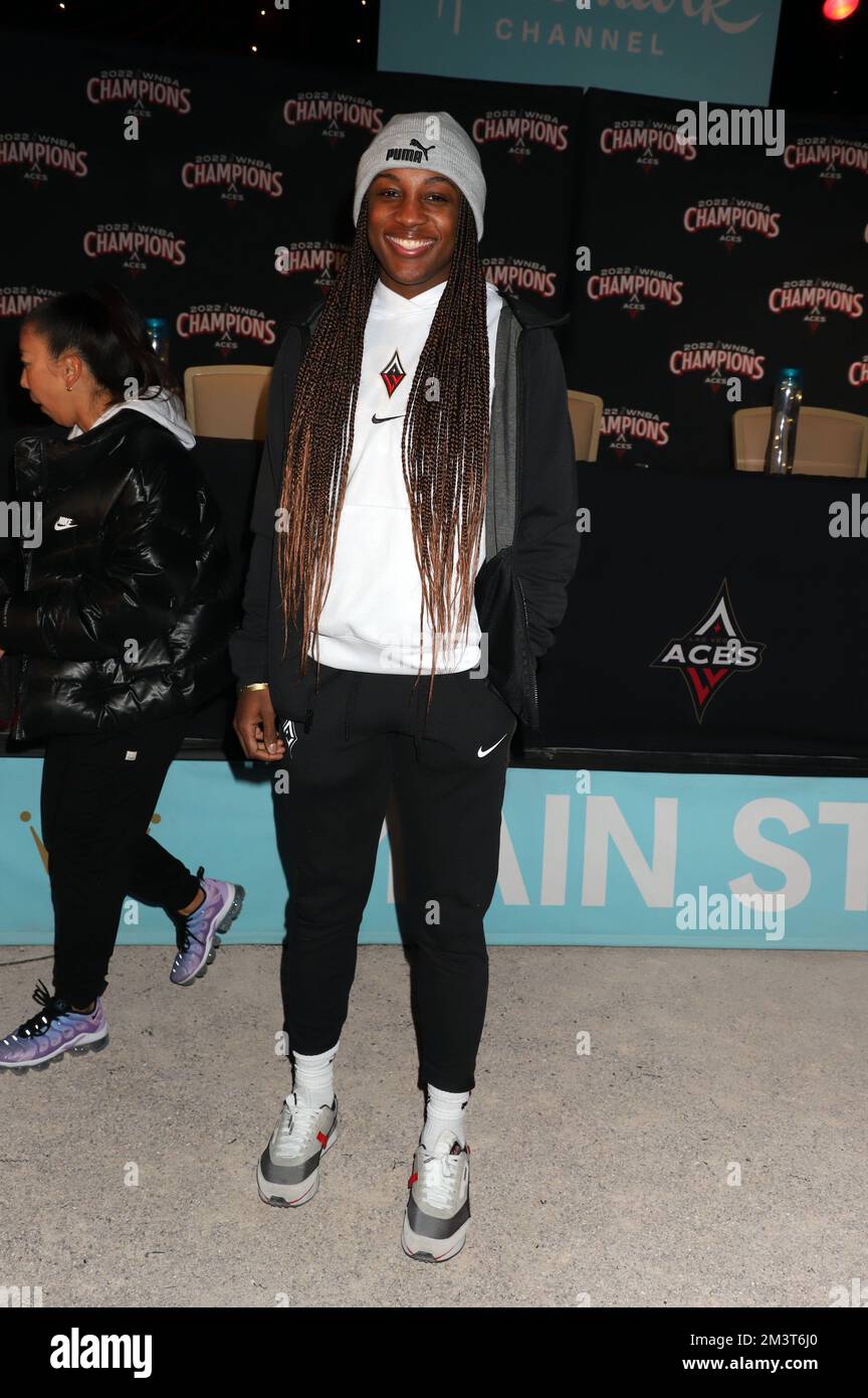 Jackie Young at Las Vegas Aces Fan Night At Resorts World Las Vegas In ...