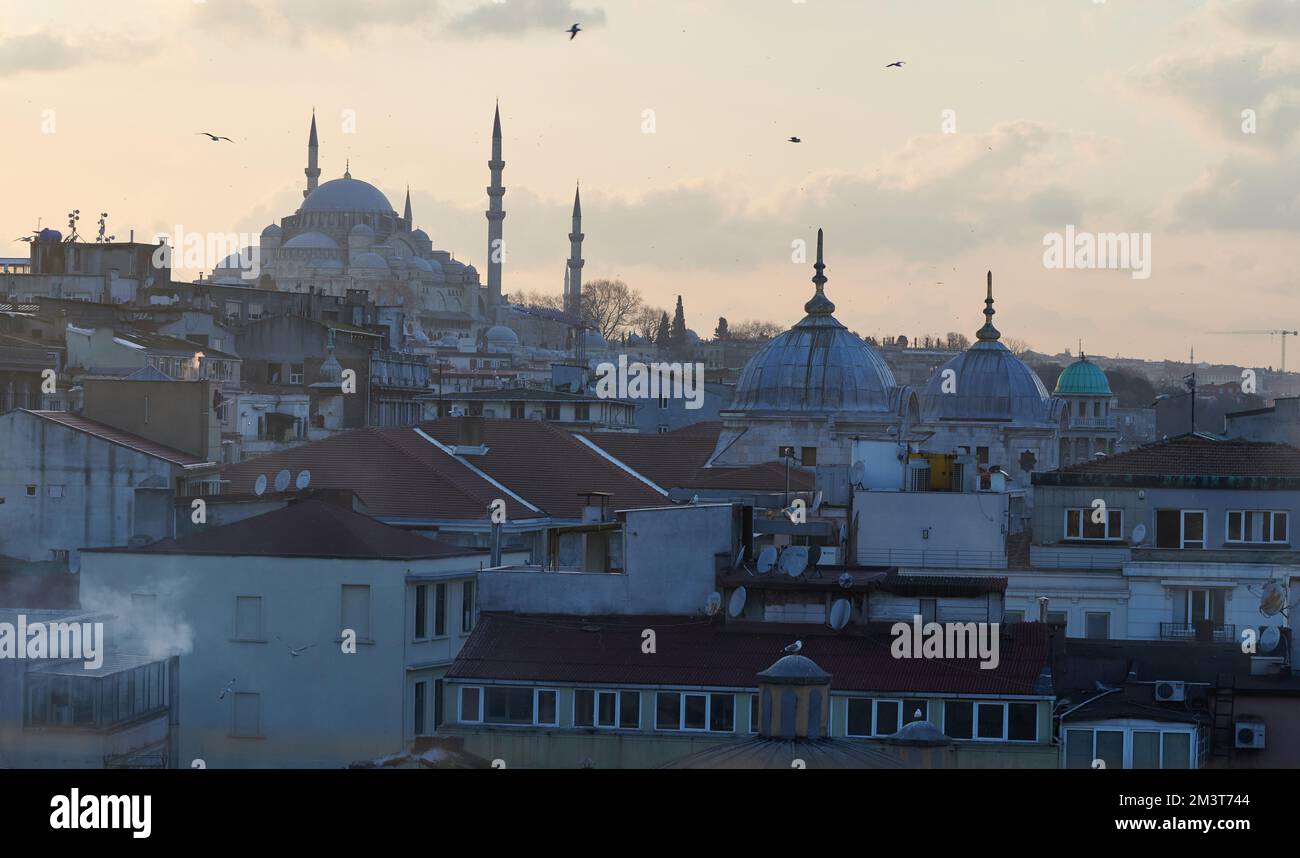 Turkish rooftops background. Cityscape of Istanbul city Stock Photo - Alamy