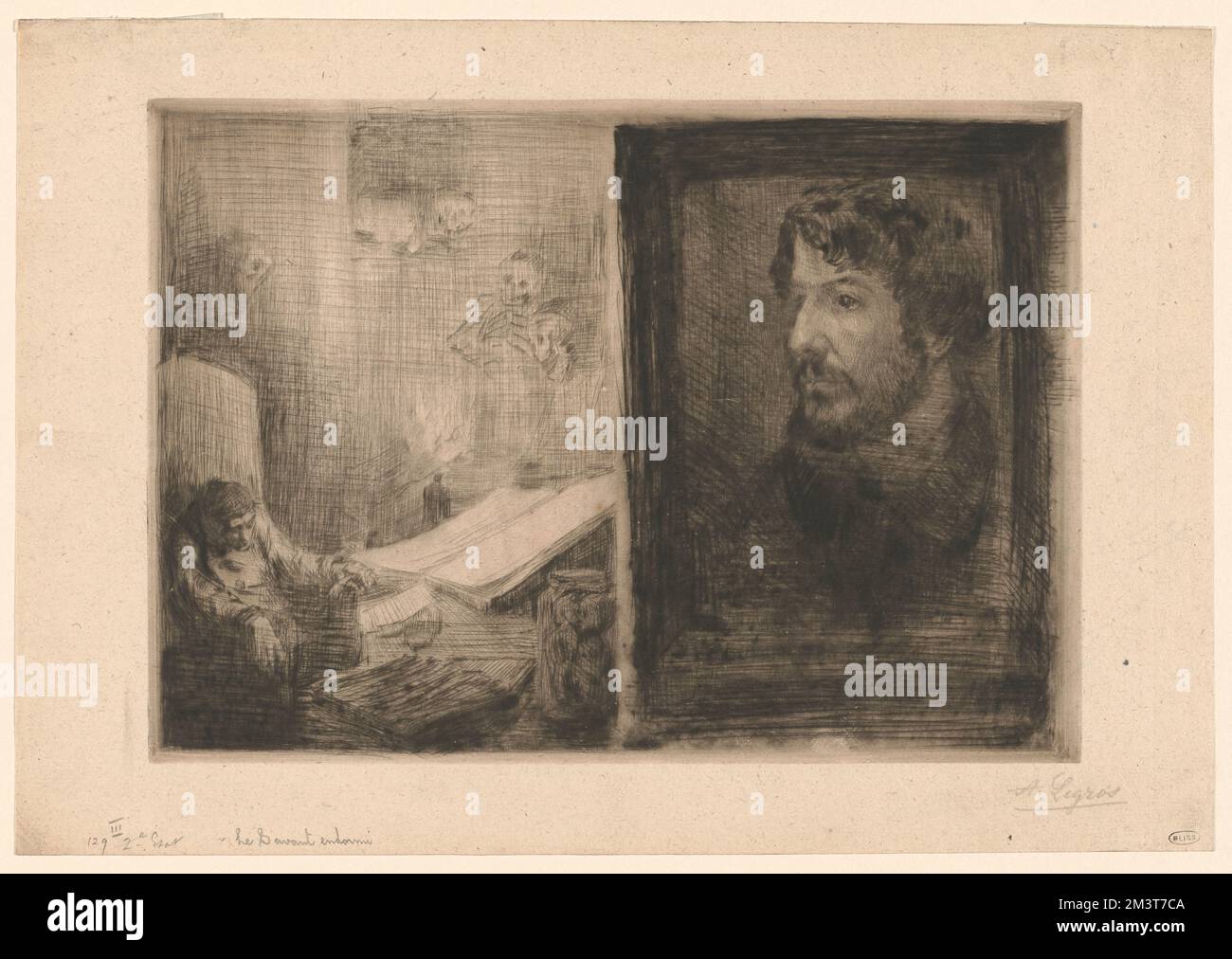 Le savant endormi , Artists, Scientists, Sleeping, Legros, Alphonse ...