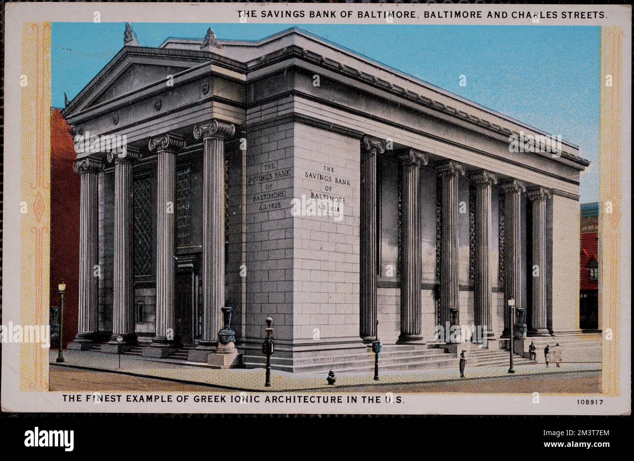 The Savings Bank of Balitmore, Baltimore and Charles Streets. The ...