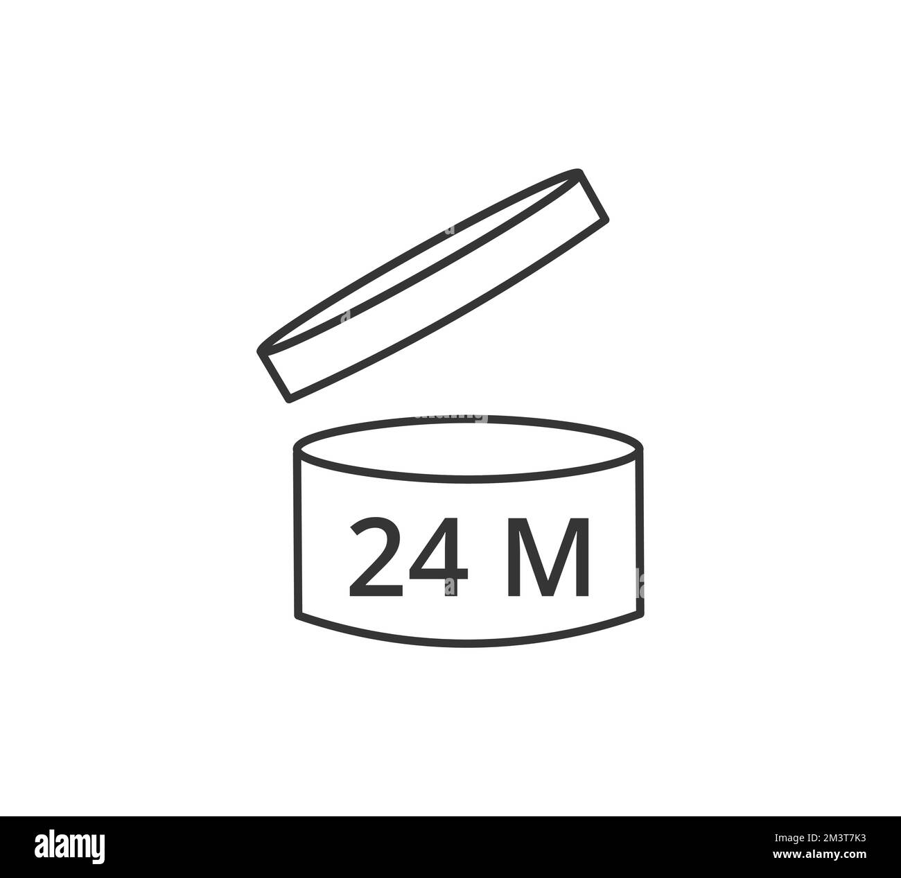 Period After Opening icon, twenty four months. Concept of labels and ...