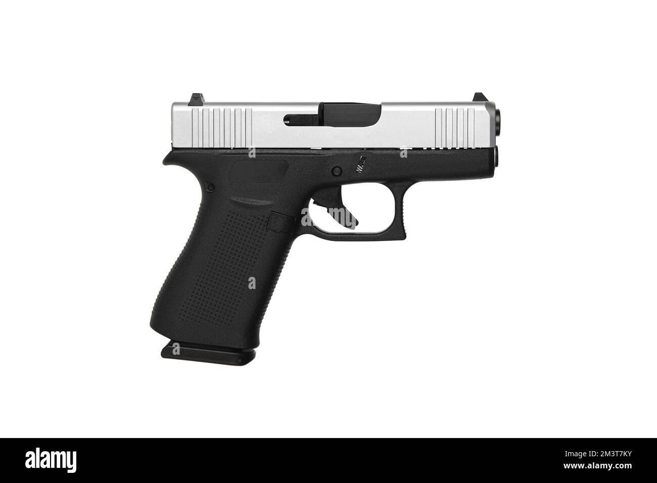 Modern semi-automatic pistol. A short-barreled weapon for self-defense ...