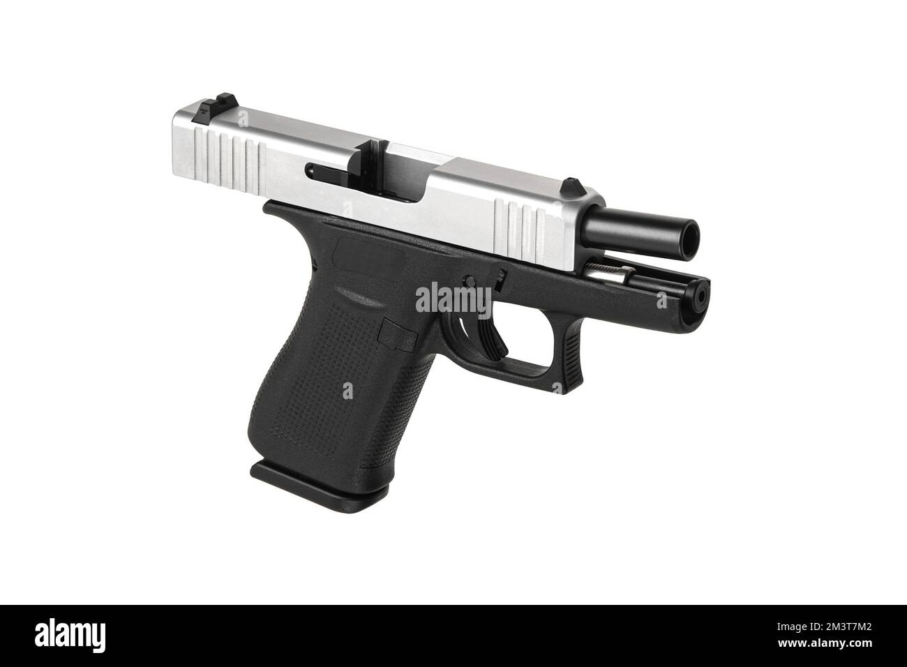 Modern semi-automatic pistol. A short-barreled weapon for self-defense ...