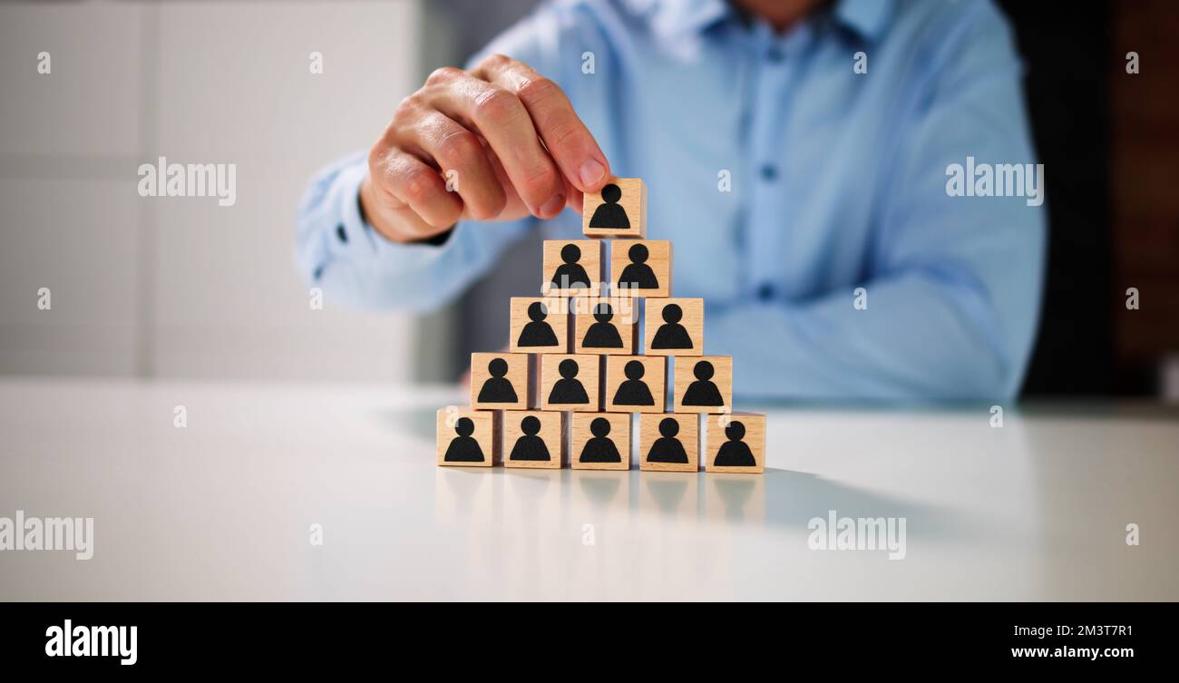 Leader Stacking Blocks. HR Leadership Recruiting Concept Stock Photo ...