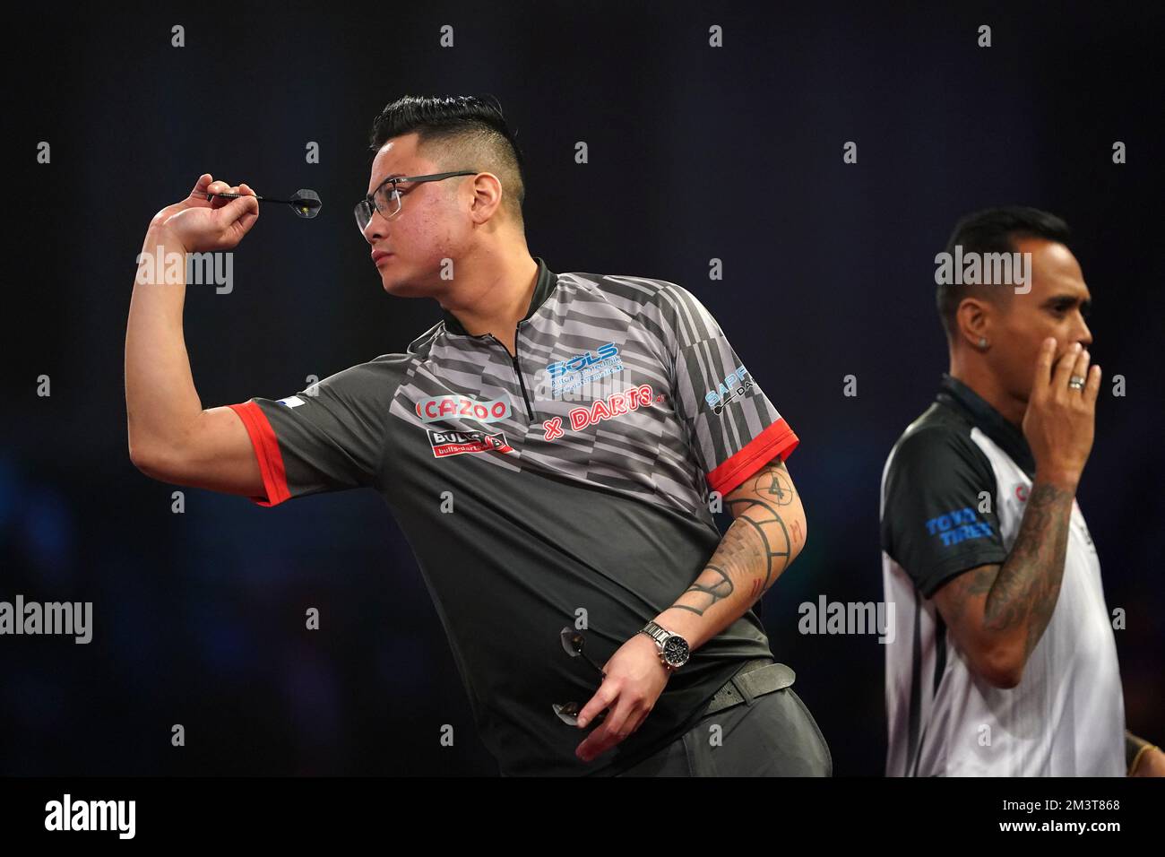 Austria's Rowby-John Rodriguez in action against Philippines's Lourence ...