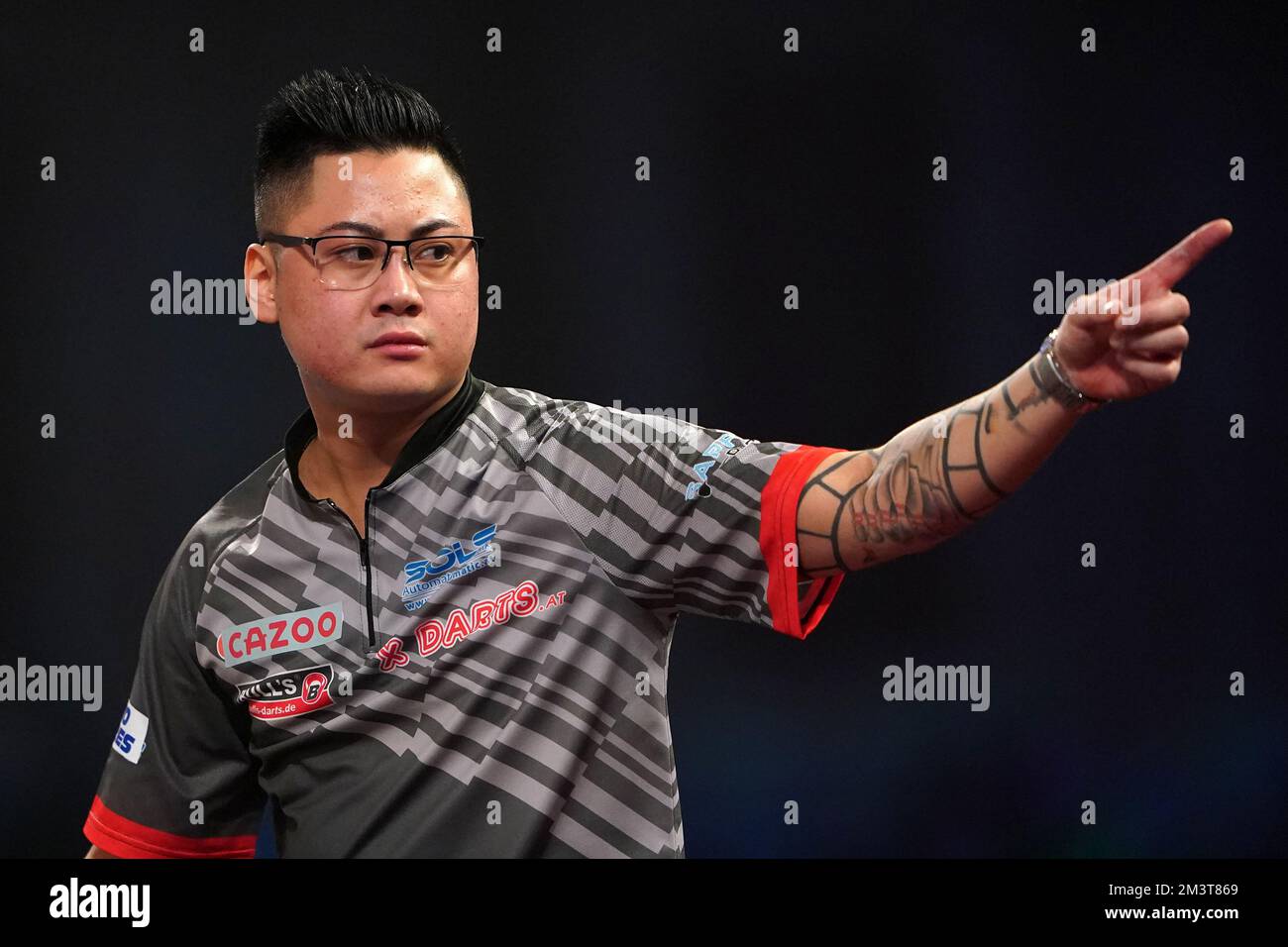 Austria's Rowby-John Rodriguez in action against Philippines's Lourence ...