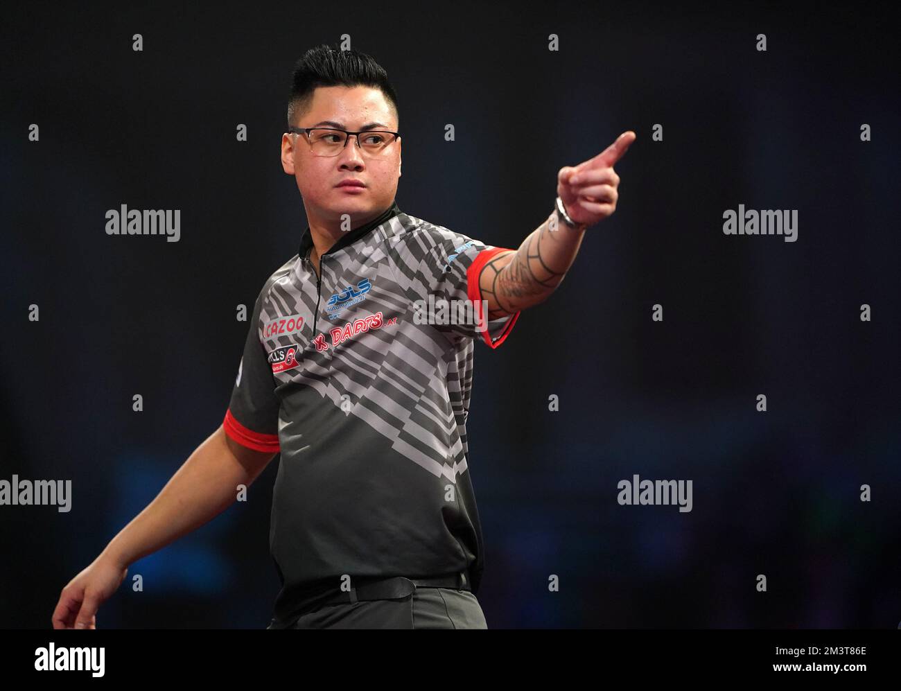 Austria's Rowby-John Rodriguez in action against Philippines's Lourence ...