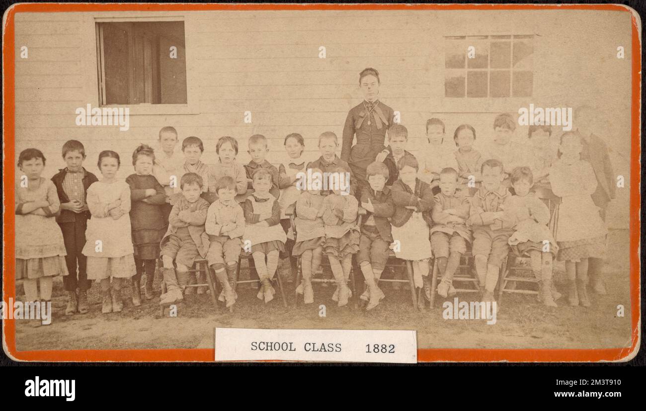 School class 1882 , Schools, School children, Teachers. Hopkinton ...