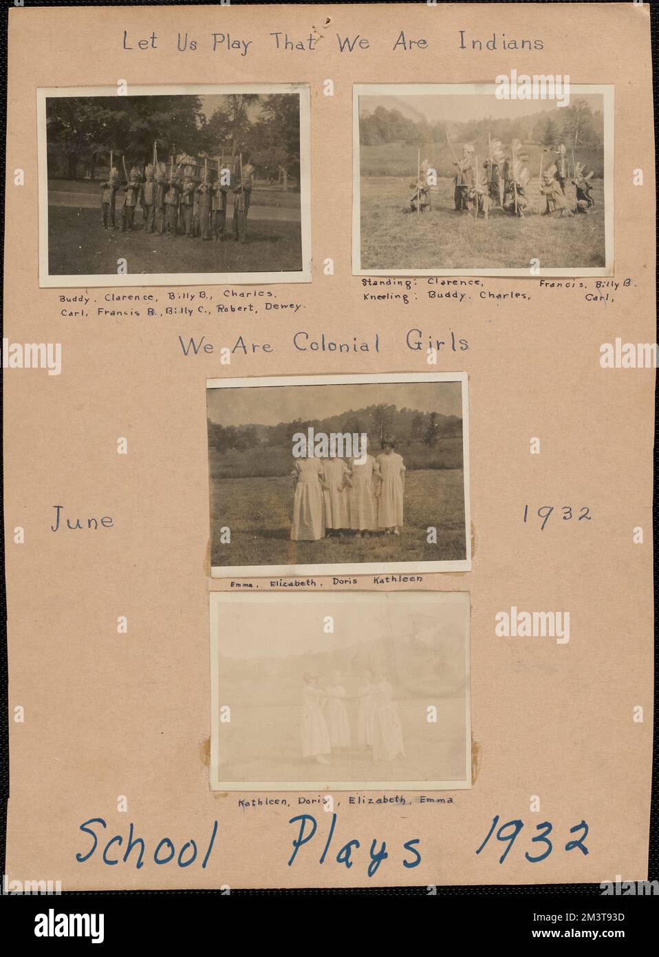 School Plays 1932 ,. Messenger Collection Stock Photo - Alamy