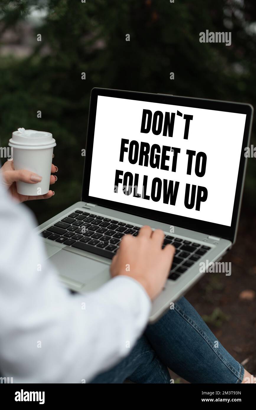 Text showing inspiration Don'T Forget To Follow Up. Business idea ...