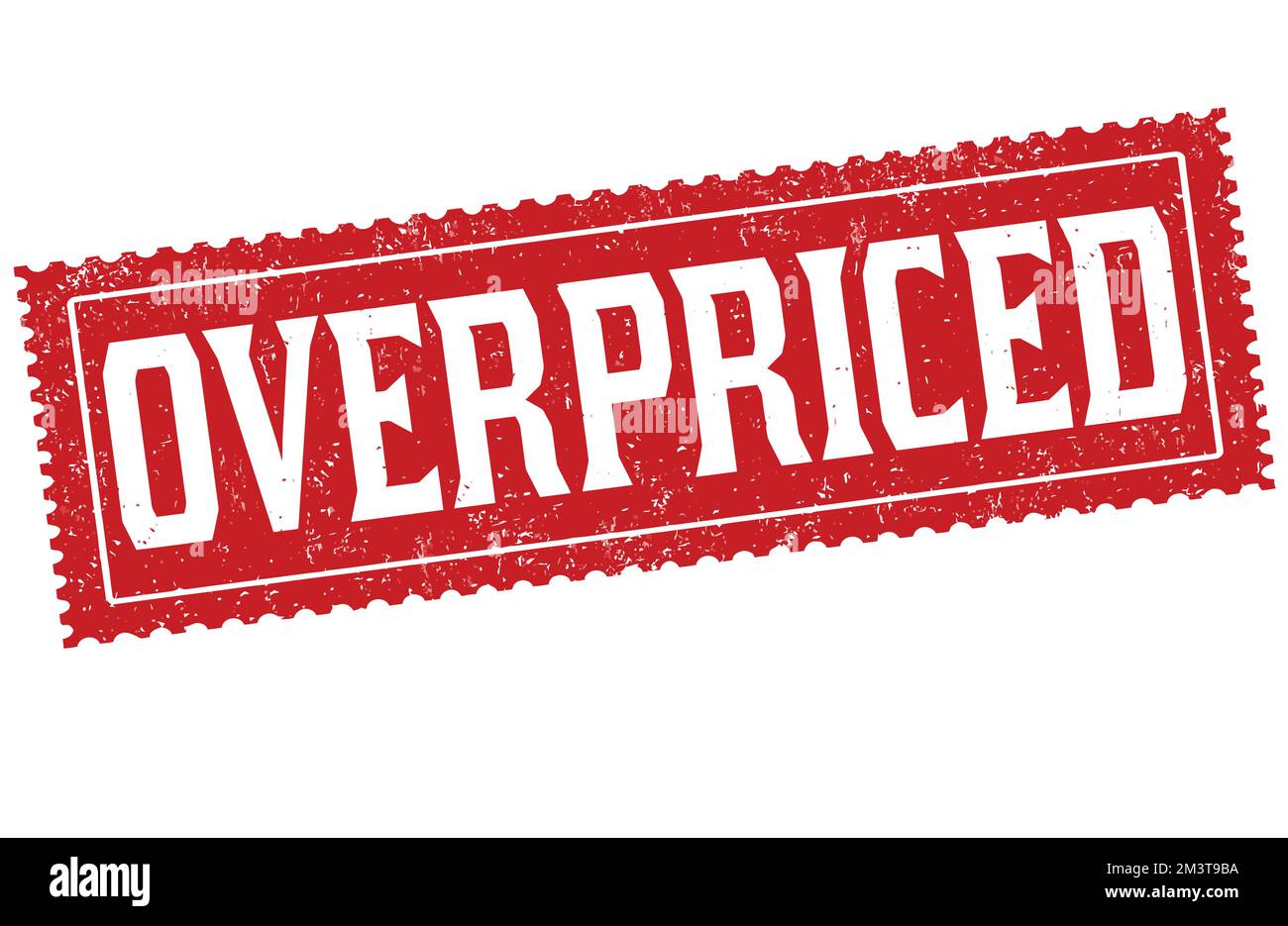 Overpriced grunge rubber stamp on white background, vector illustration ...