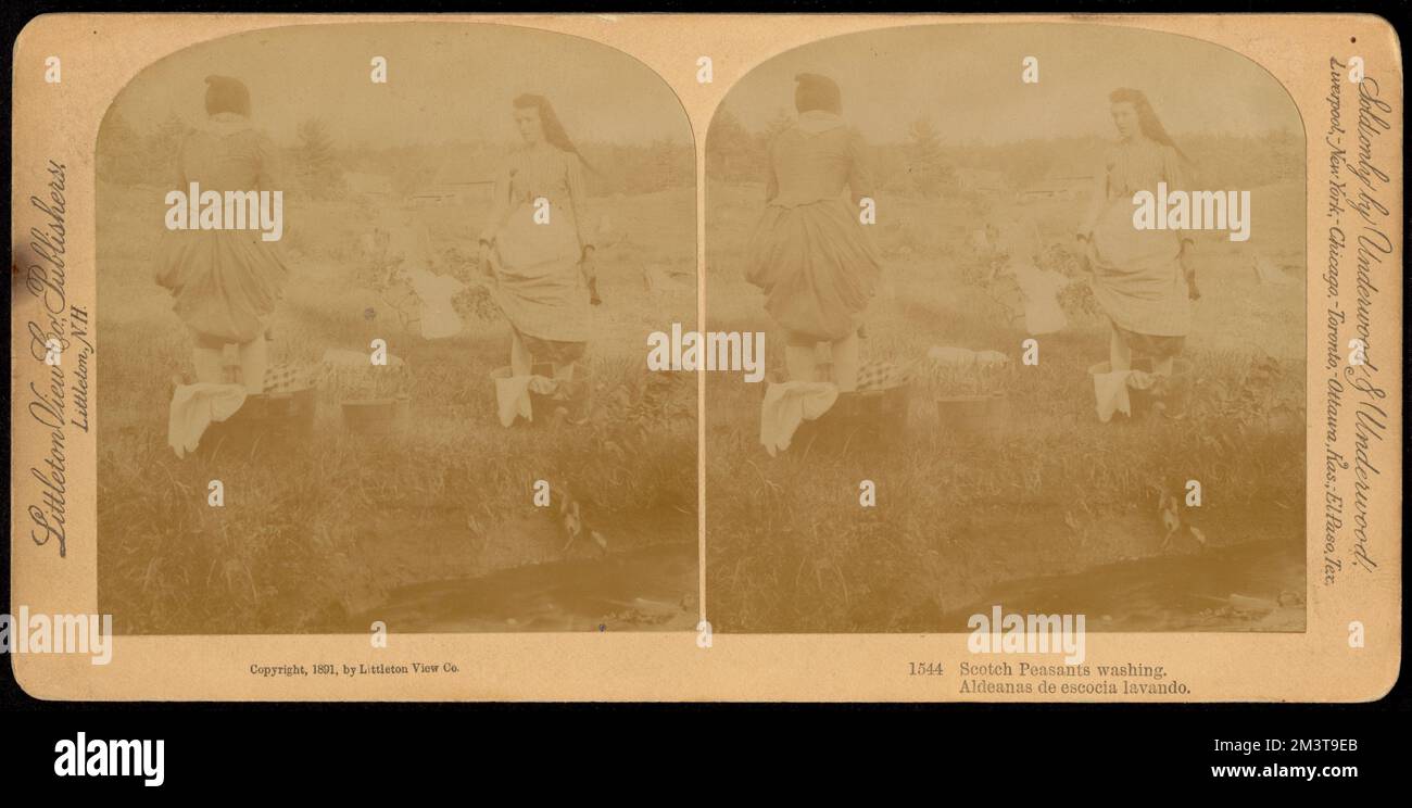 Scotch peasants washing , Laundry Stock Photo - Alamy