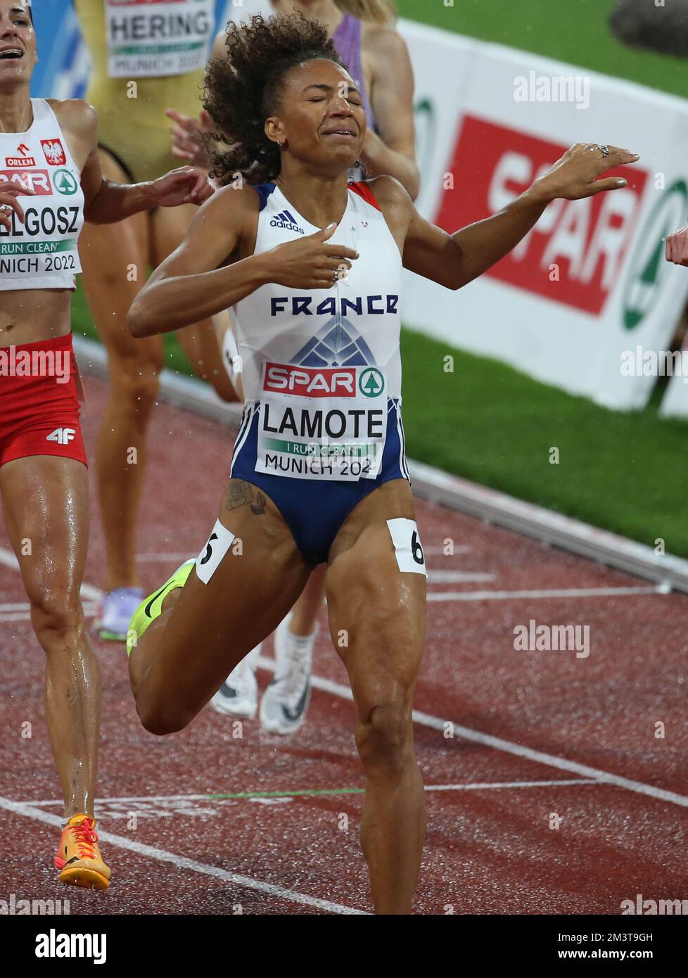 Rénelle Lamote of France Women's 800m during the European Athletics ...
