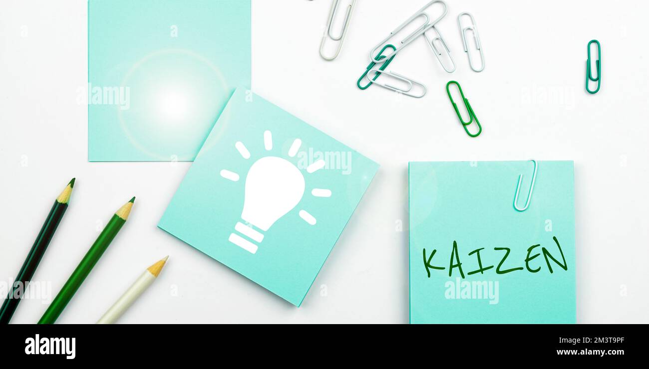 Text showing inspiration Kaizen. Business concept a Japanese business ...