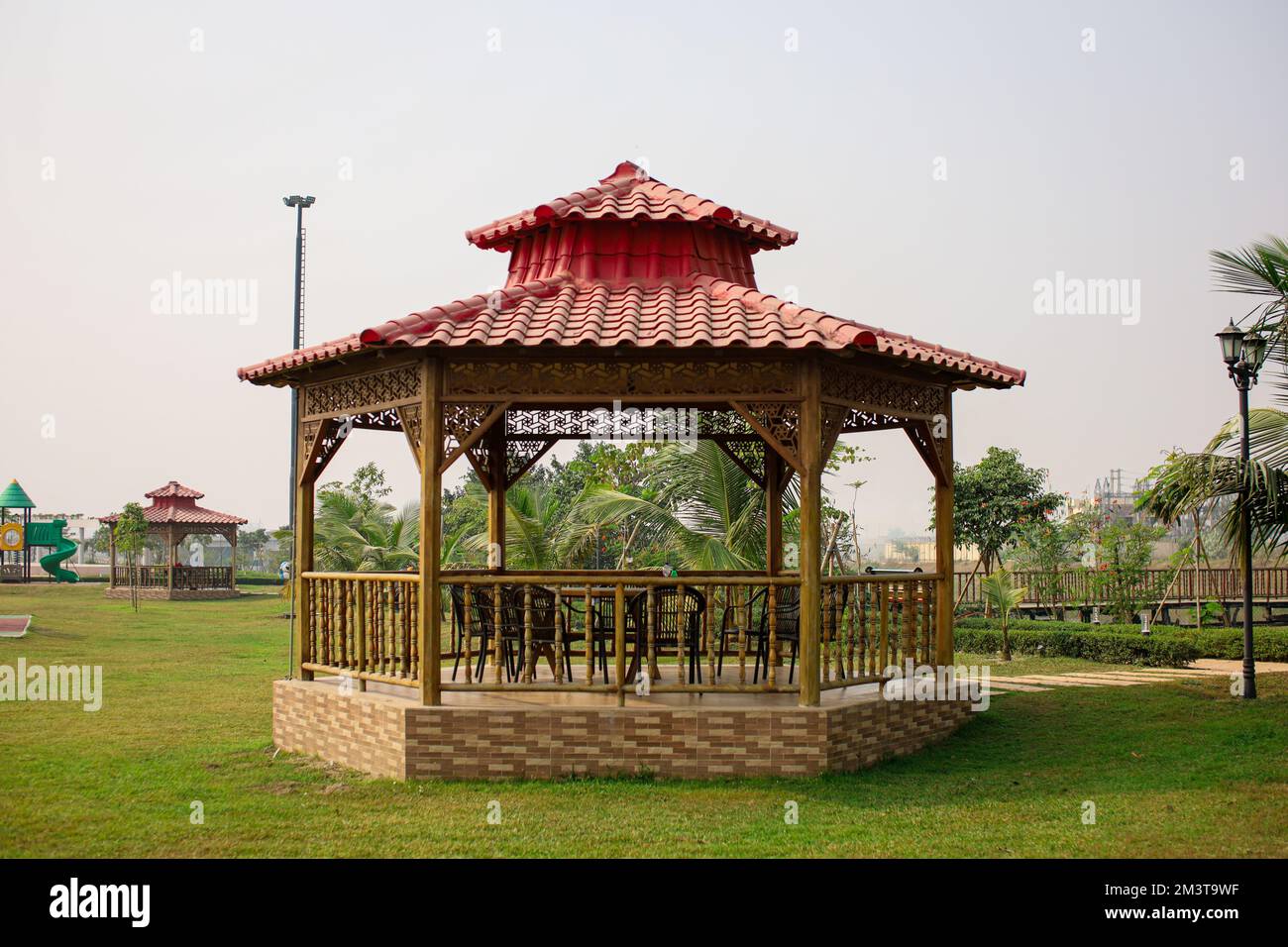 Large Pavilion with sitting place Stock Photo - Alamy